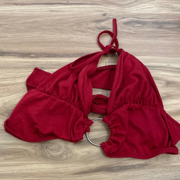 Tops | Small Red Oring Crop Top | Poshmark